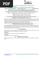 IJPREMS Template January 2023 | PDF | Times New Roman | Matter