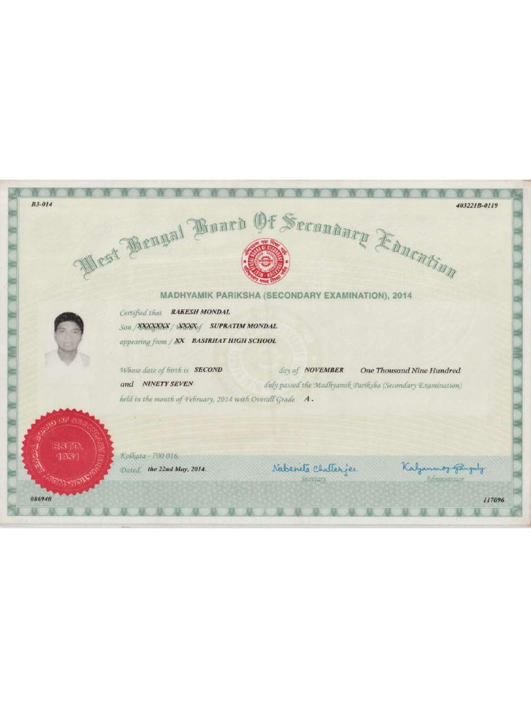 MP Certificate | PDF