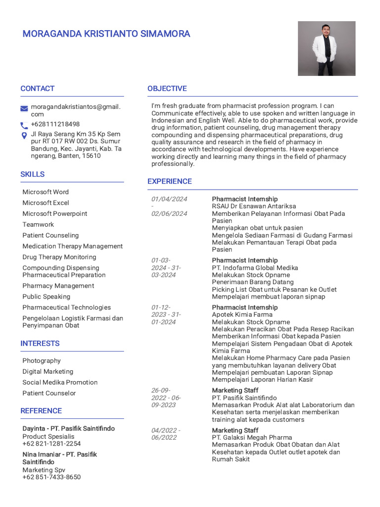 CV Moraganda Kristianto Terbaru | PDF