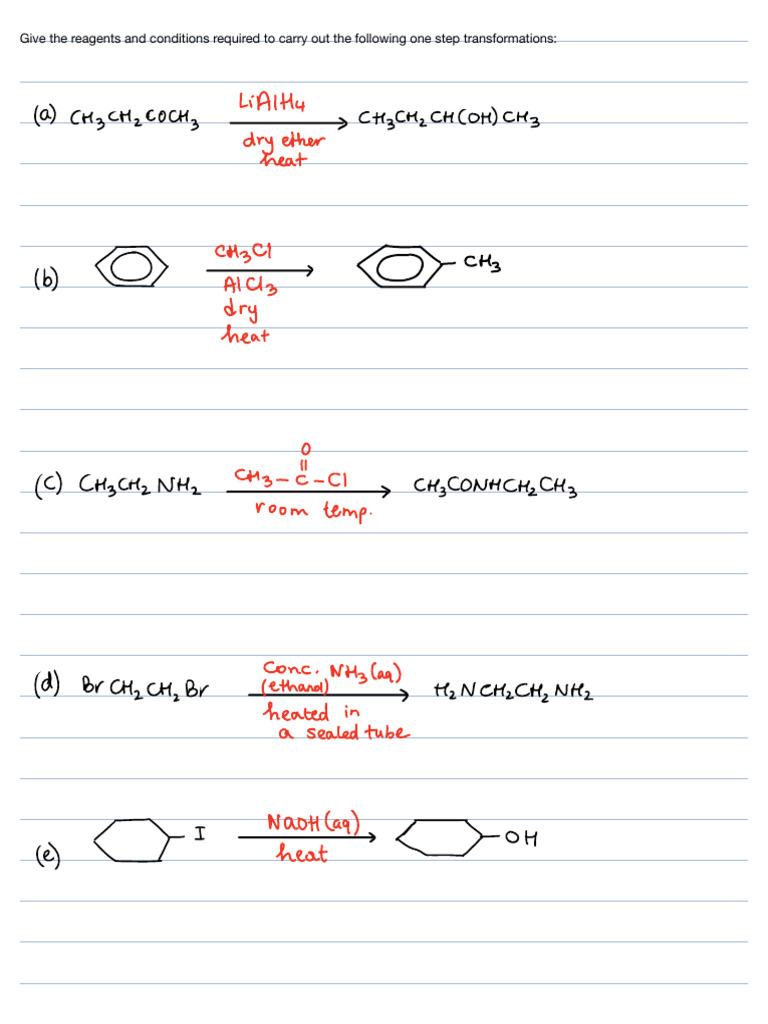 Answers To Organic Synthesis - Worksheet 1 | PDF | Organic Chemistry ...