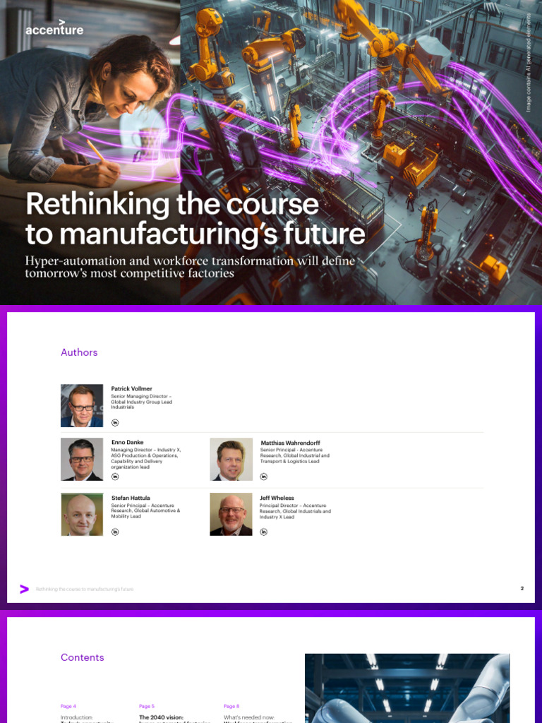 Accenture Rethinking The Course To Manufacturings Future | PDF ...