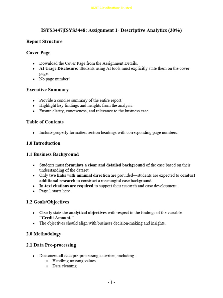 ISYS3447 - ISYS3448 - Report Template | PDF | Data | Information Science