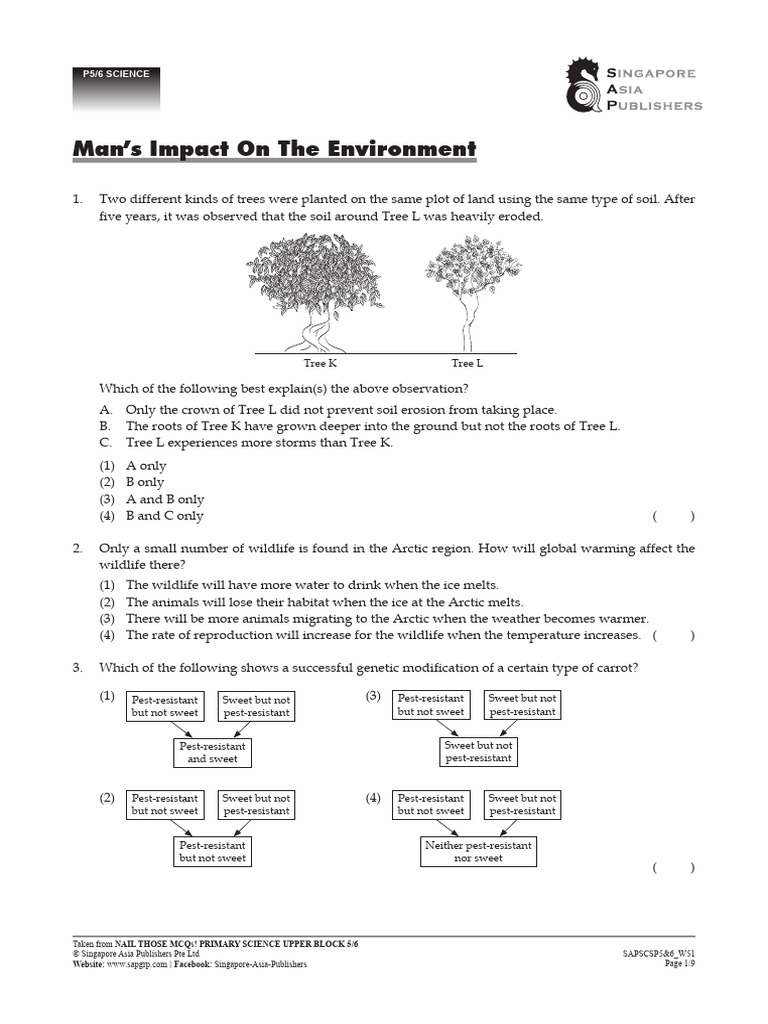 Man's Environmental Impact Assessment | PDF | Water Purification ...