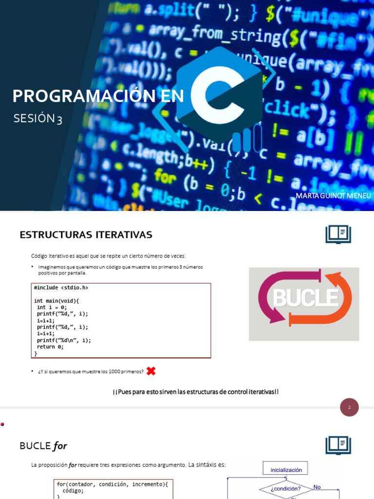 Sesión 3 Estructuras Iterativas | PDF | Ciencias de la Computación | Flujo de control