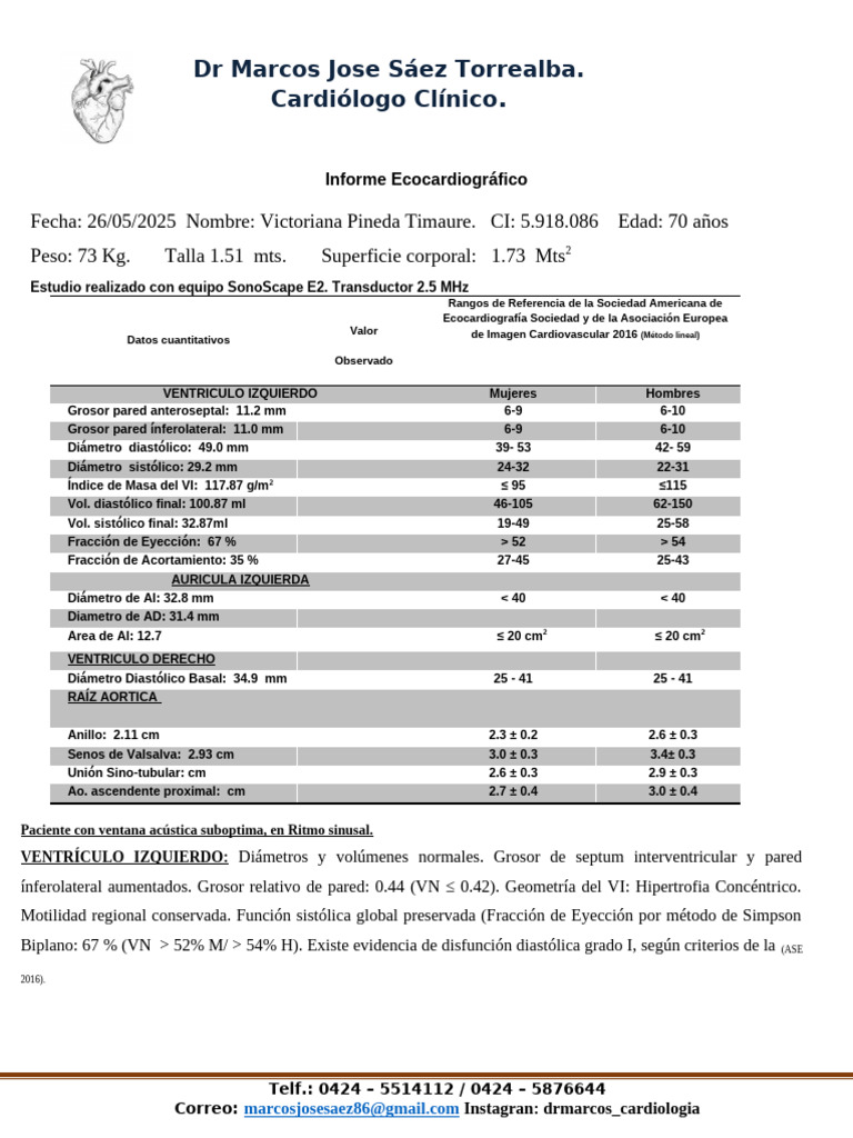 Victoriana Pineda Timaure. | PDF | Sistema cardiovascular | Corazón