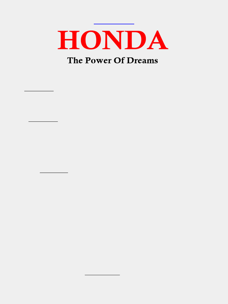 Honda Finance Manager Appointment Letter | PDF