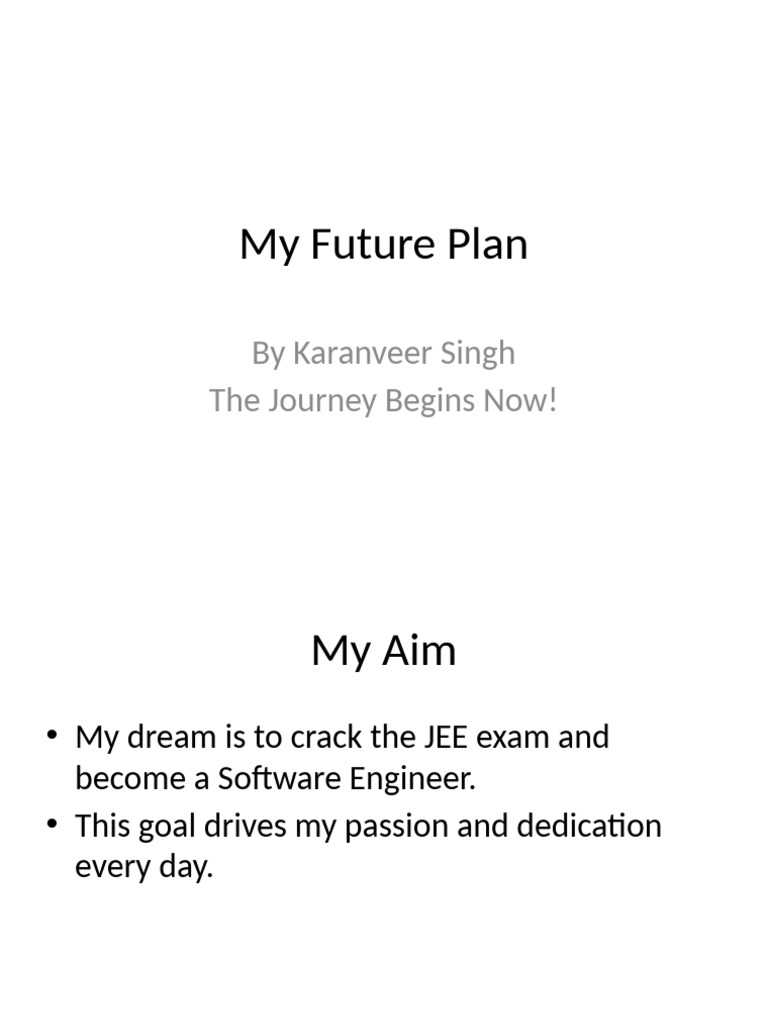 Karanveer Future Plan | PDF