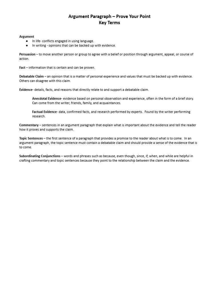 Mastering Argument Paragraphs and Evidence | PDF | Soft Drink | Evidence