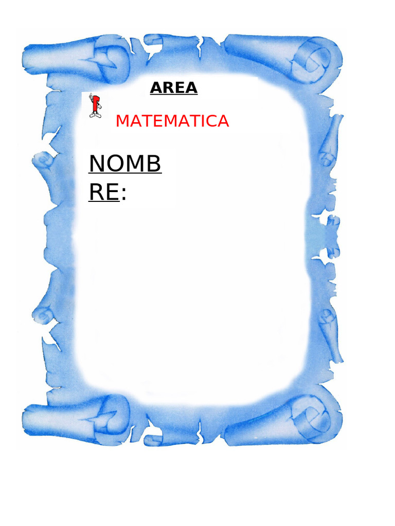 Caratula de Matematica | PDF