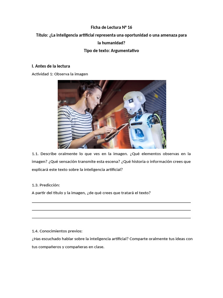 Fichas de Lecturas 5°-64-67 | PDF | Inteligencia artificial ...
