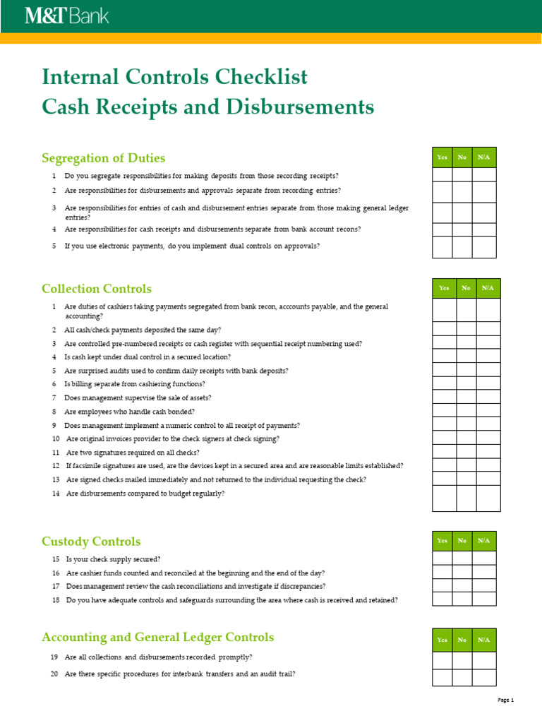 Prevent Embezzlement Internal Controls Checklist Developed by Dave ...