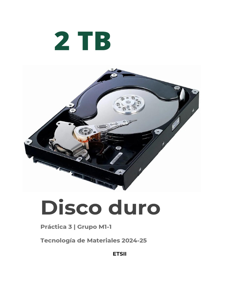 M1_1 Disco Duro Informe | PDF | Disco duro | Aluminio