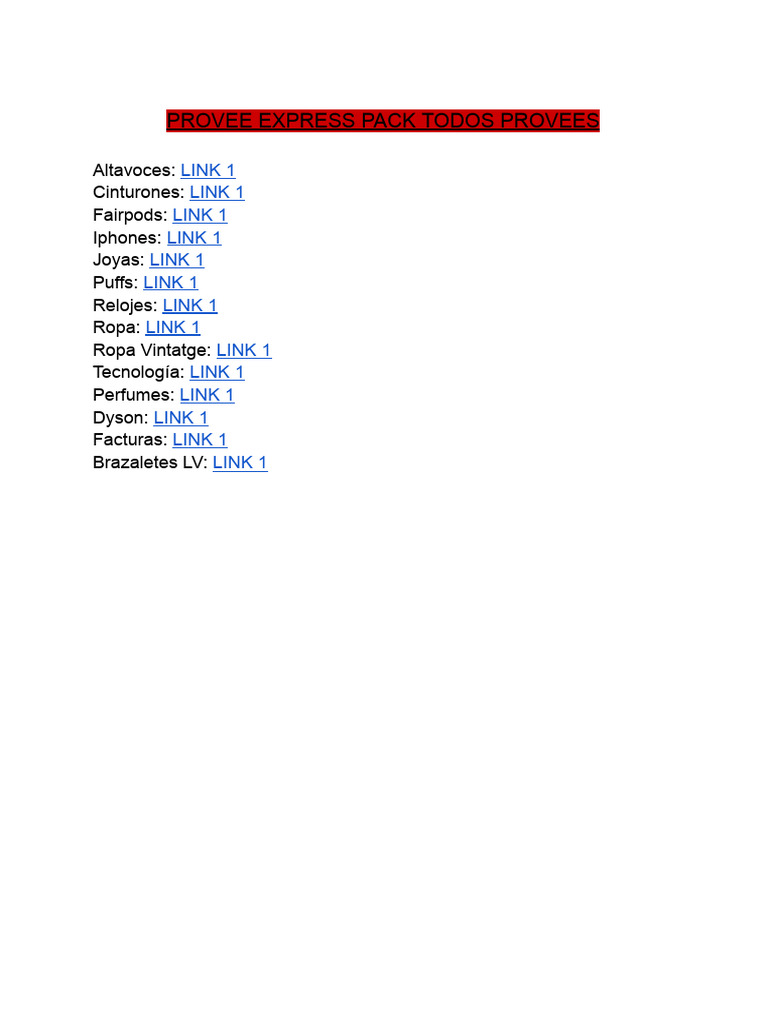 Provee Express Pack Todos Provees | PDF