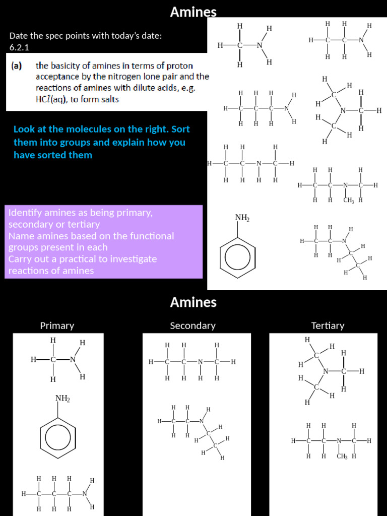 1 - Naming Amines Where We Got To | PDF | Amine | Organic Chemistry