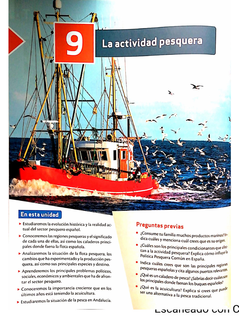 Tema 9 La Actividad Pesquera en España | PDF