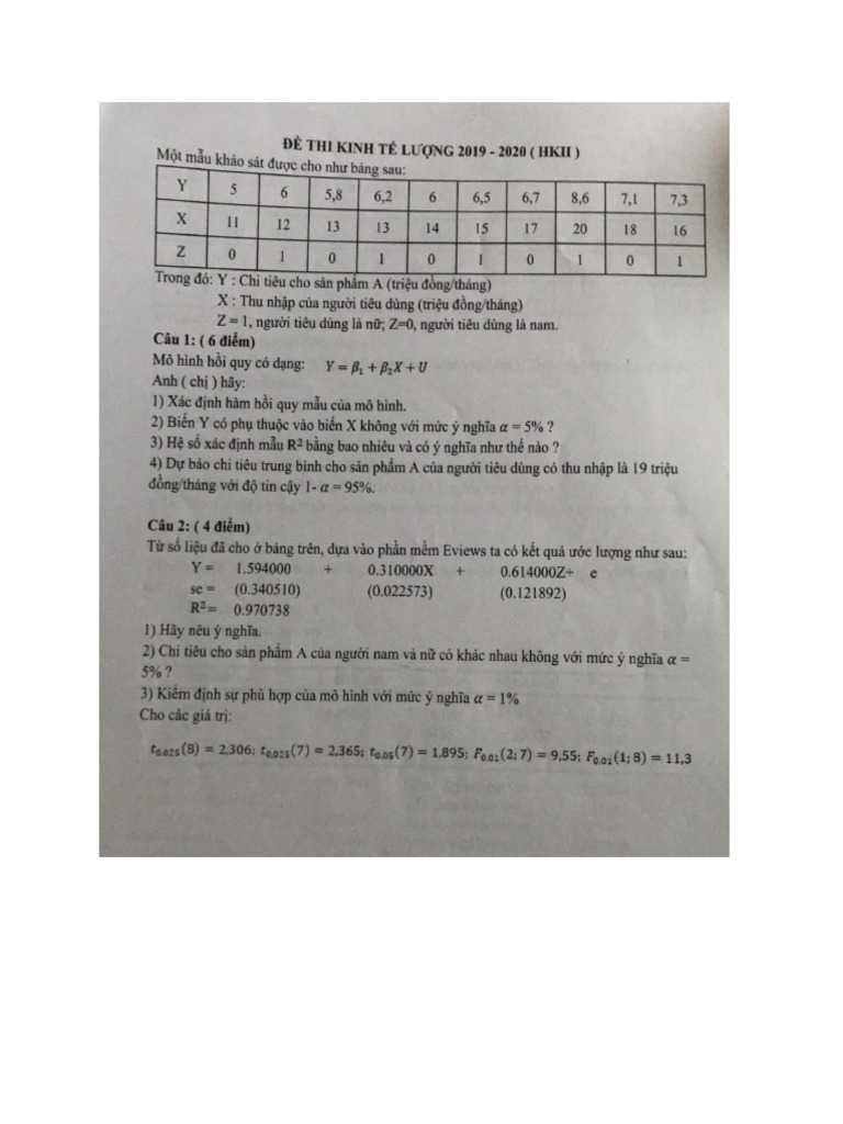 Đề Thi Ktl 19-20 (Hk2) | PDF