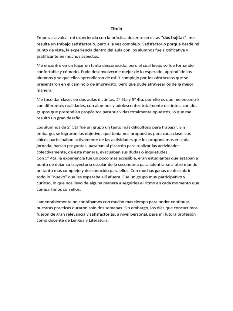 Informe Practica 2 Hojitas | PDF