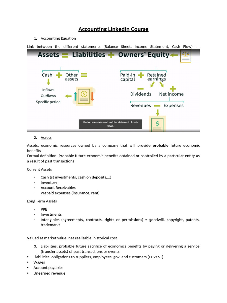 Accounting LinkedIn Course | PDF