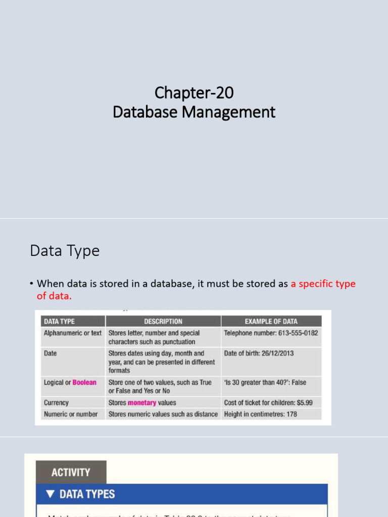 Understanding Database Management Types | PDF
