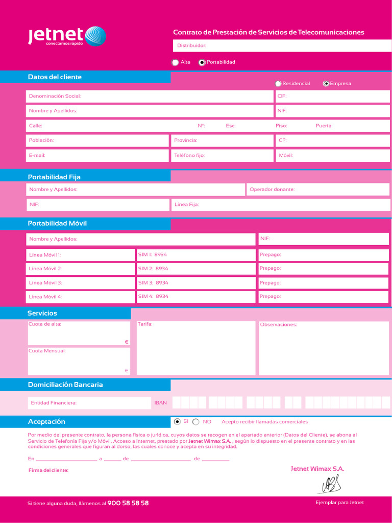 Contrato UNICO Jetnet 2023 | PDF | Internet | Telefonía móvil