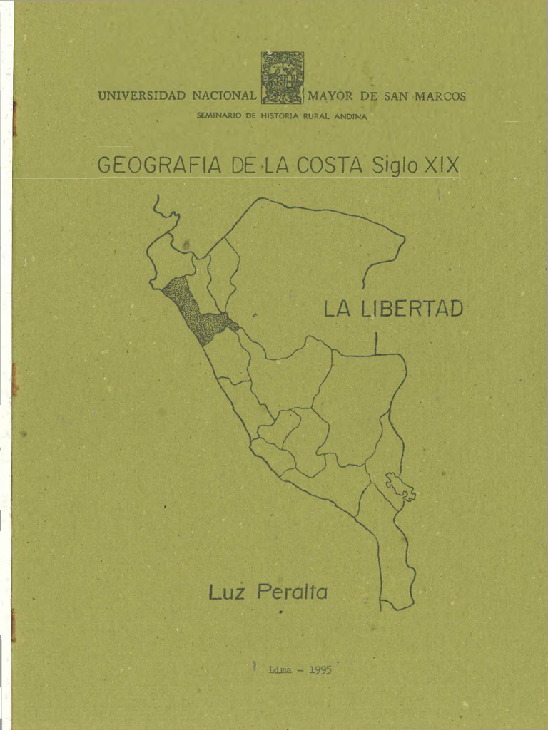 1995 - Peralta Apaza, Luz - Geografía de La Costa, Siglo XIX La Libertad | PDF