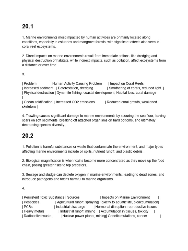 Human Impact on Marine Ecosystems | PDF | Coral Reef | Coral