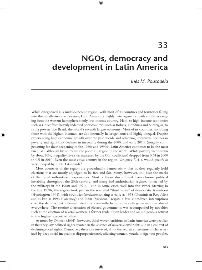 NGOs, democracy and development in Latin America | PDF | Non ...