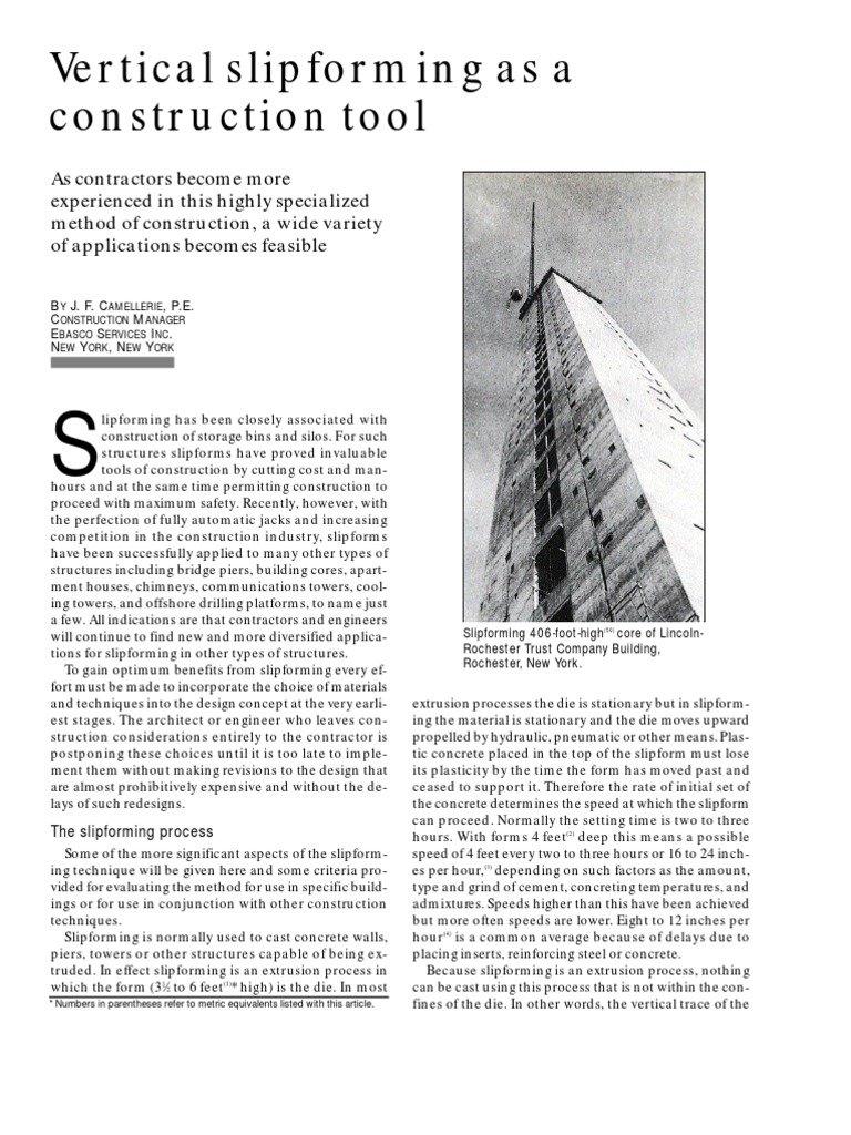 Vertical Slip Forming As A Construction Tool - tcm45-340651 | PDF ...