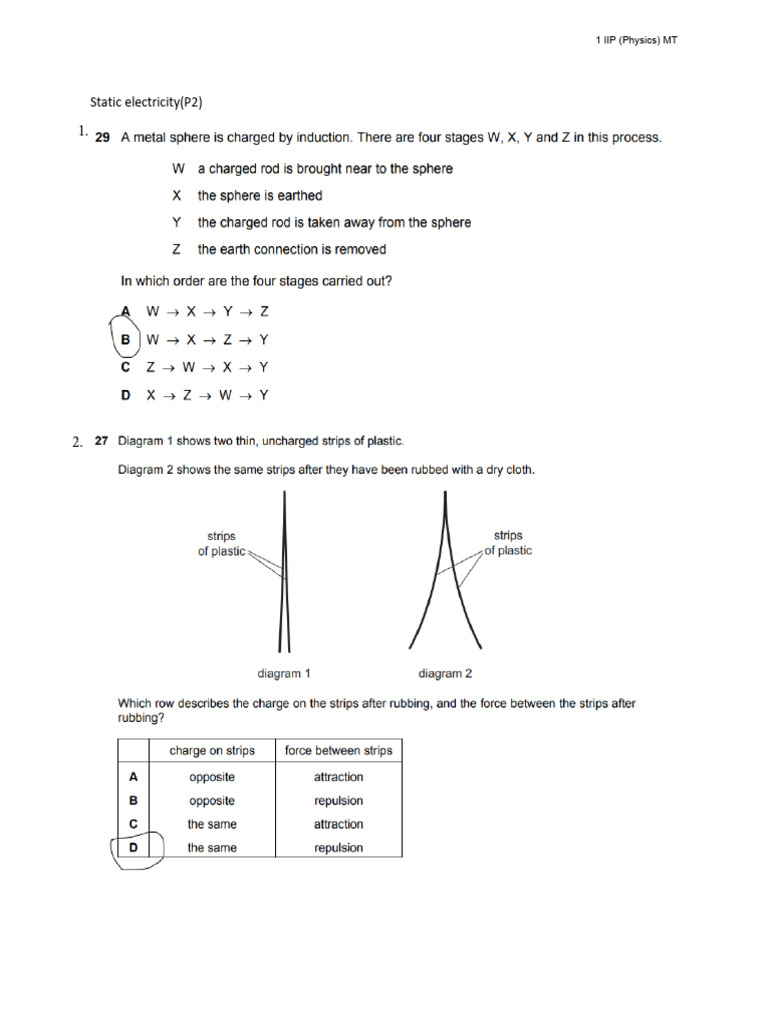 Static Electricity (P2) | PDF