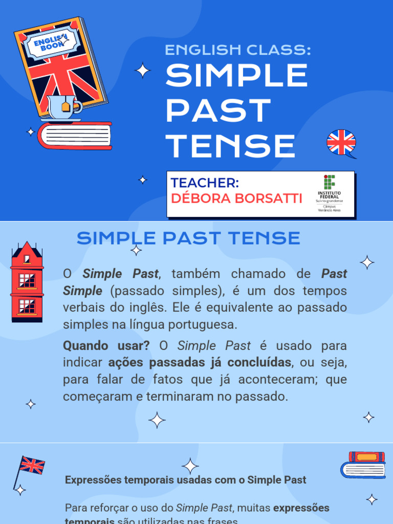 Simple Past Explanation Aula | PDF | Linguística | Mecânica da linguagem