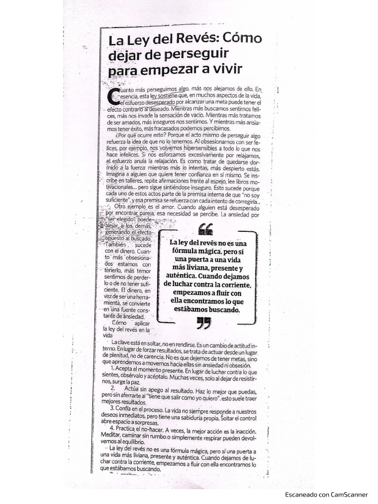 La Ley Del Revés | PDF