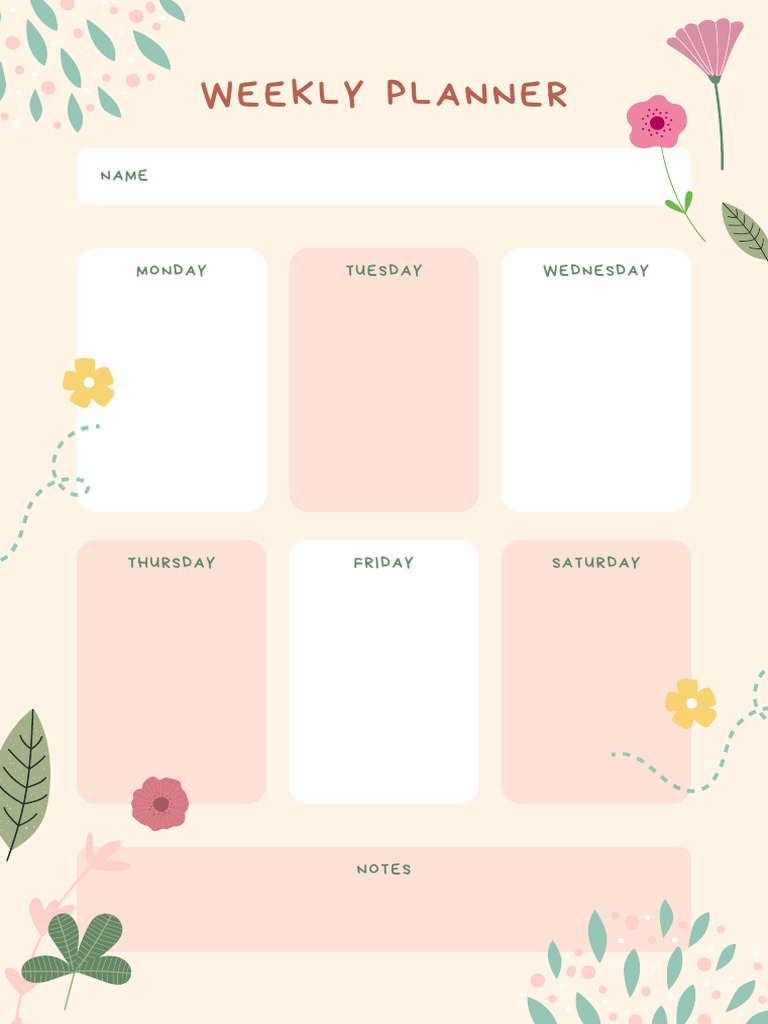 Beige Modern Weekly Planner | PDF