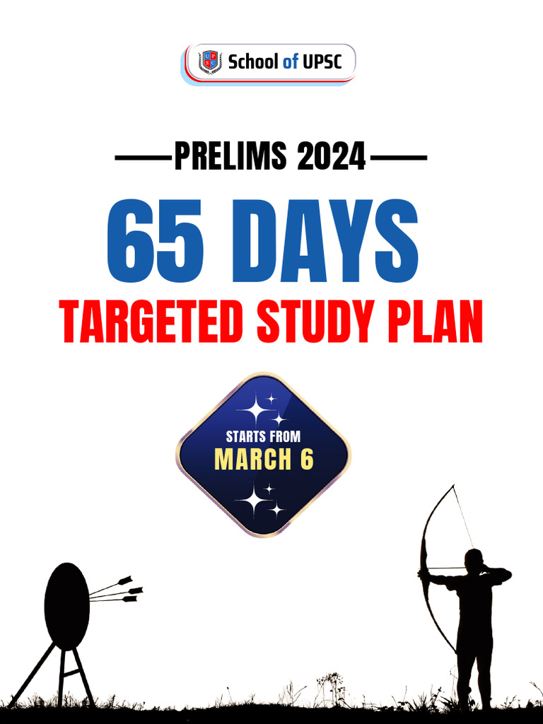 Prelims 2024 - Final Study Plan With Daily Targets | PDF | Economy Of India | Conservation Biology
