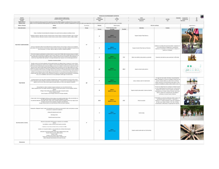 Sesion Test Zig Zag Con Balon | PDF | Vóleibol