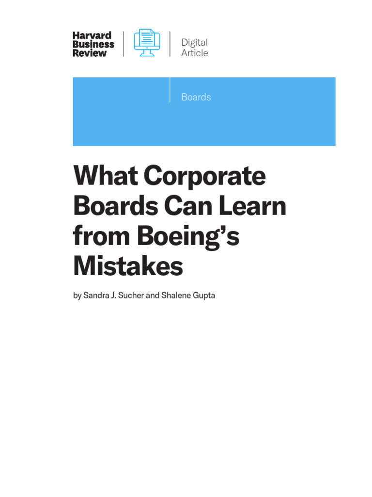 5 Learning From Boing Mistake | PDF | Boeing