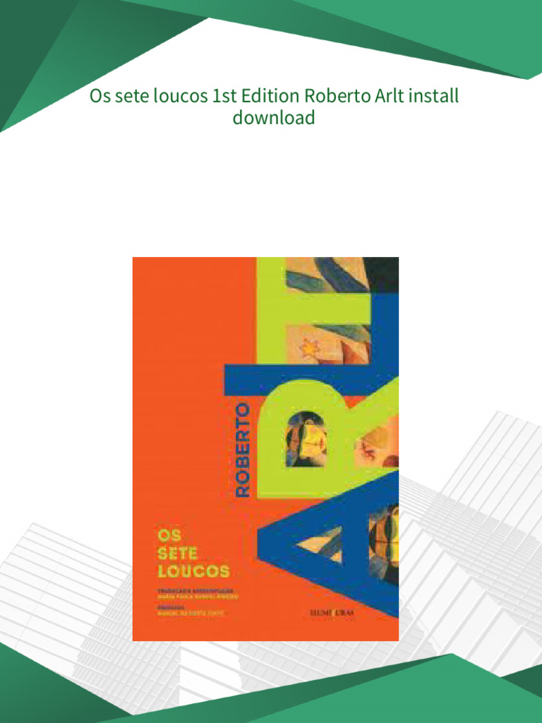 Os Sete Loucos: Análise de Roberto Arlt | PDF | Argentina | Livros de ...
