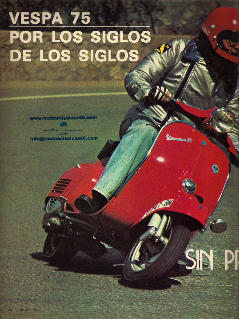 Prueba Vespa 75 - Solo Moto 1976 | PDF