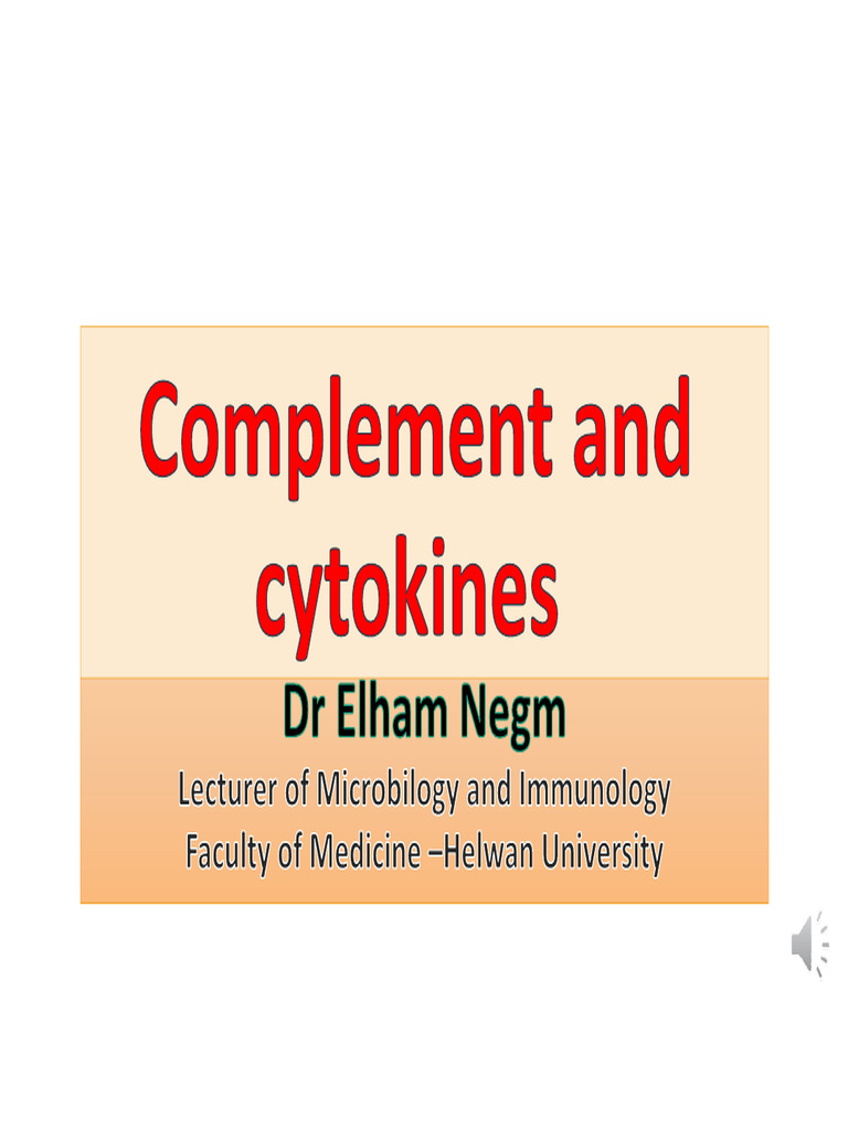6-Complement and Cytokines | PDF | Complement System | Immune System
