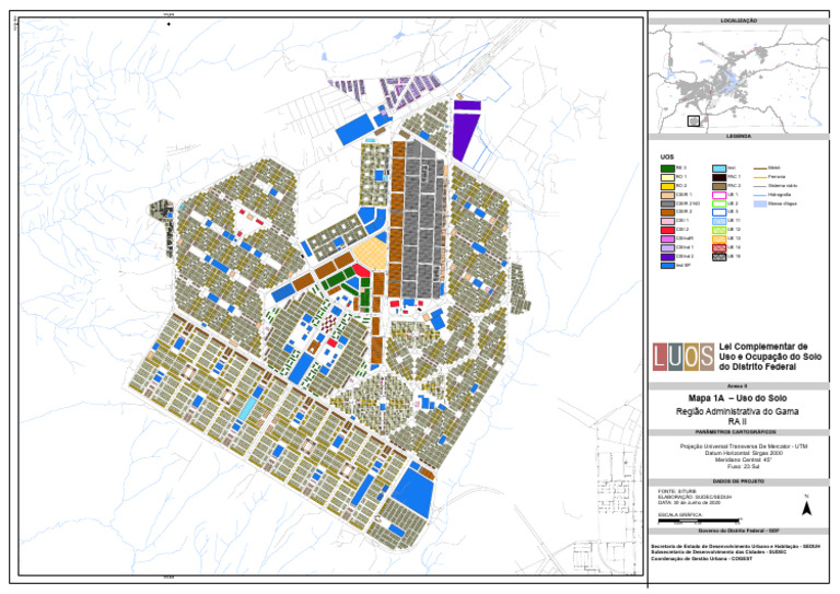 Mapa de Uso do Solo no Gama - 2020 | PDF | Dados e informações ...