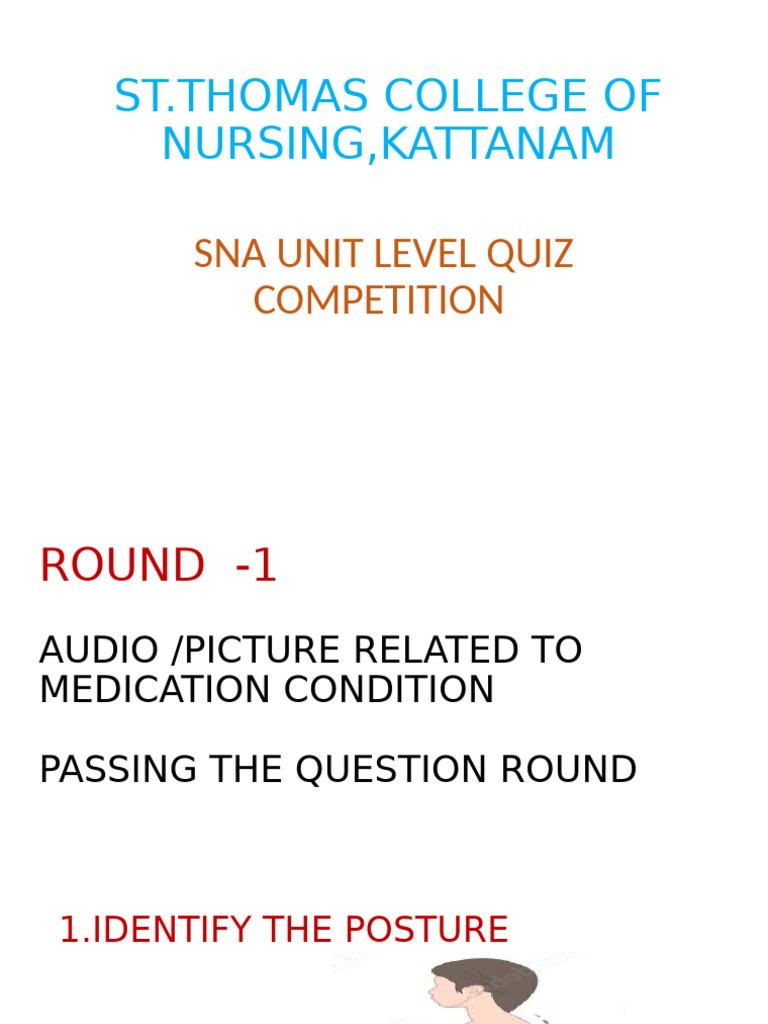 SNA Quiz Competition at St. Thomas Nursing | PDF | Clinical Medicine ...