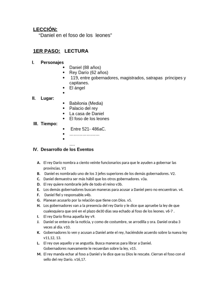 Daniel Cap6. El Foso de Los Leones | PDF