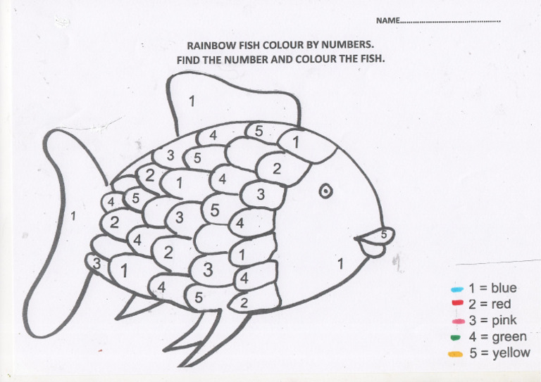 PS MS Fish Colour by Numbers | PDF