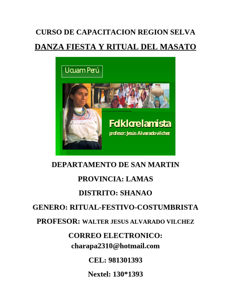 Fiesta y Danza del Masato en Lamas | PDF | Falda | Perú