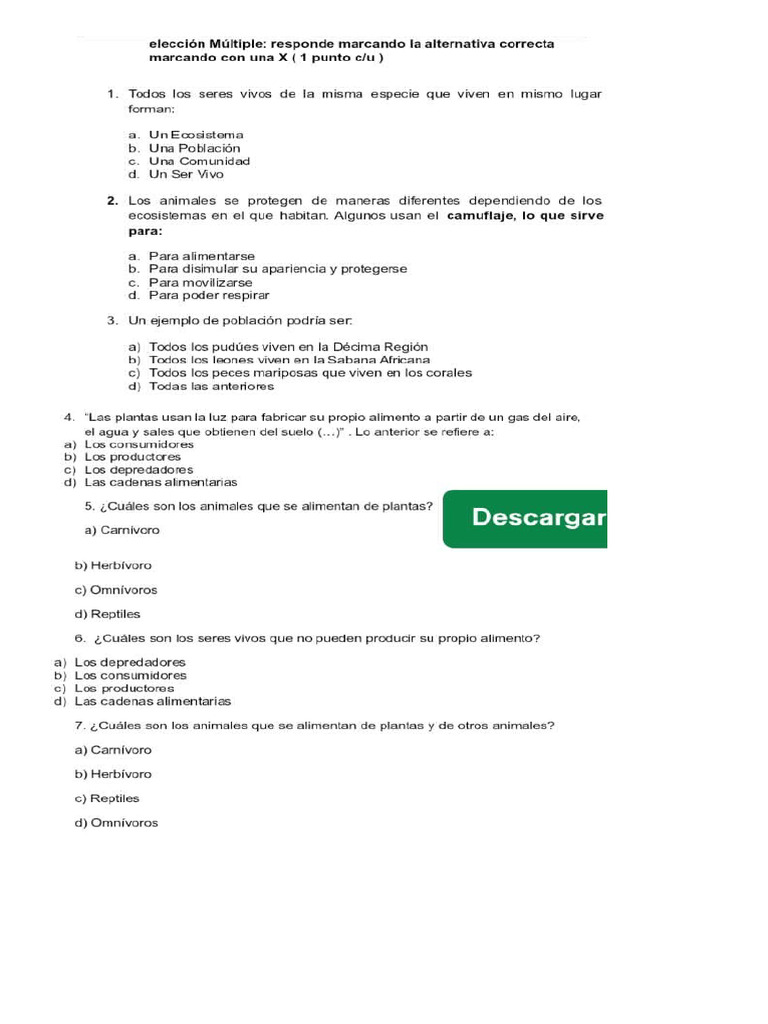 Repaso Cs. Naturales U1 | PDF