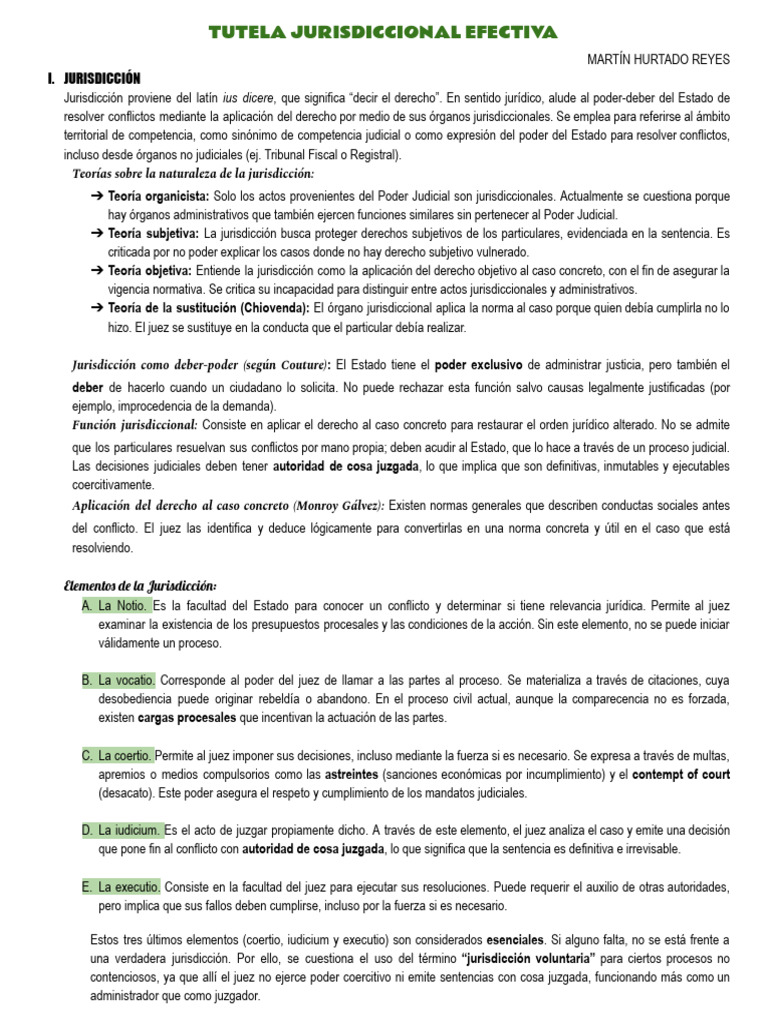 Tutela Jurisdiccional Efectiva | PDF | Jurisdicción | Debido al proceso