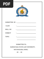 KKHSOU Assignment Front Page PDF | PDF