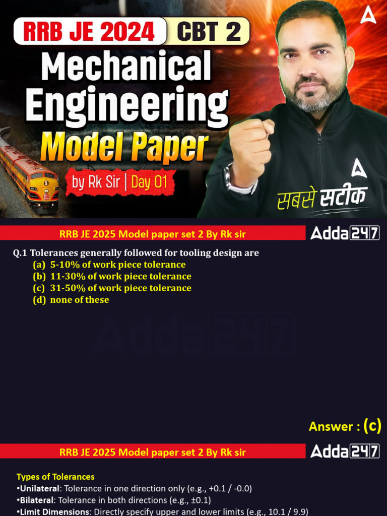 RRB Je Model Paper Set 2 | PDF | Extrusion | Welding