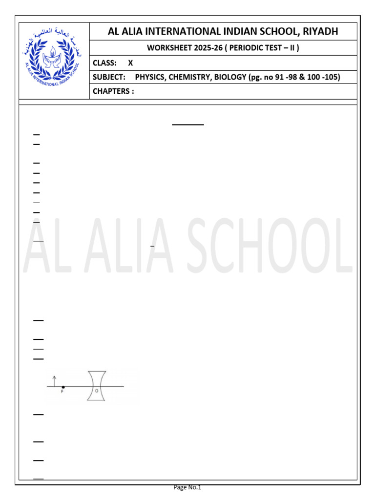 Science Claas X 22025 26 (WS) | PDF | Ph | Neuron