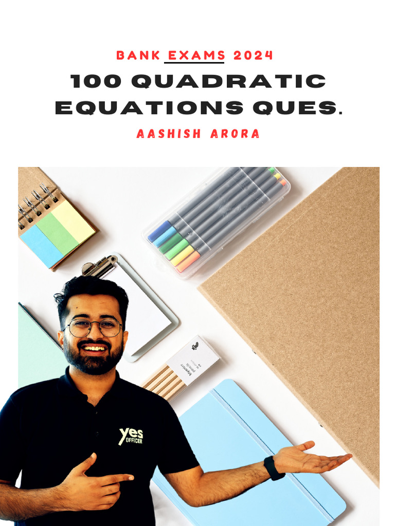 100 Quadratic Equations Questions | PDF | Equations | Mathematical Objects