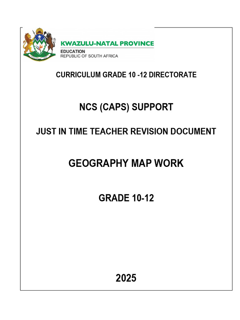 Mapwork Marking Guidelines 2025 | PDF | Geographic Information System | Navigation